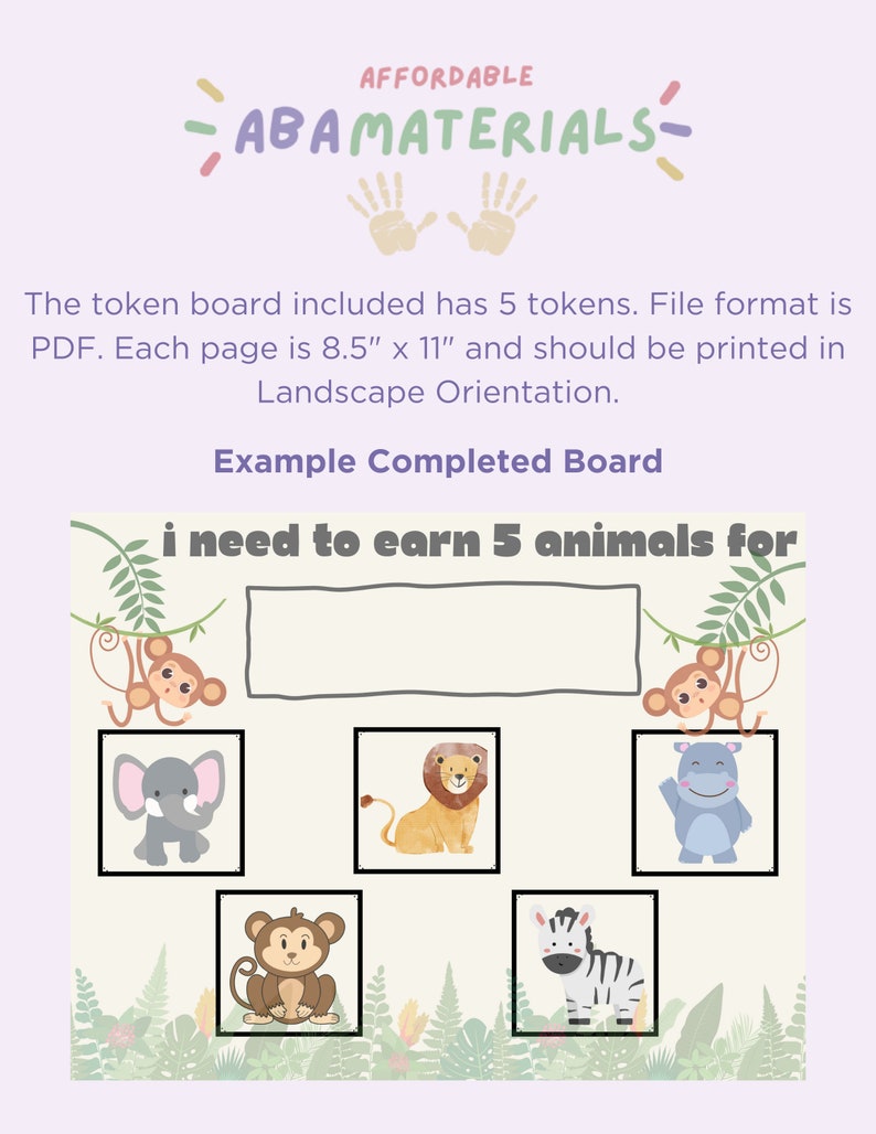 Adorable Animal-themed MEGA Bundle: Printable First-then Board ...