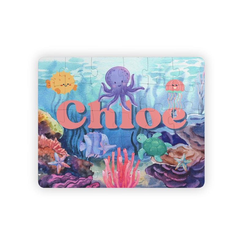 Personalized Children's 30-piece Underwater Jigsaw Puzzle - Custom Name ...