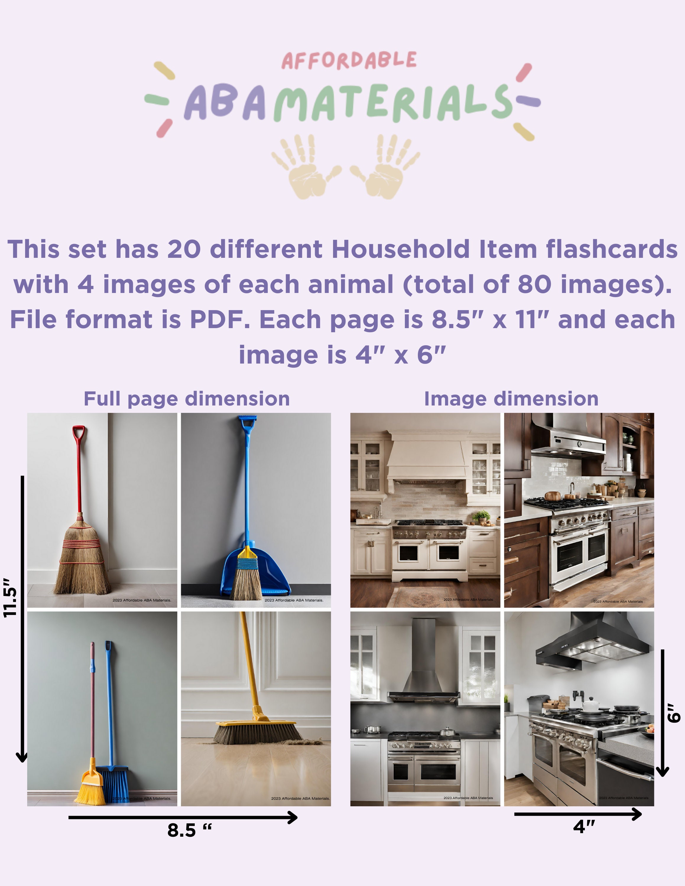 Around the House Printable Flashcards- 20 Children Flashcards, Print at ...