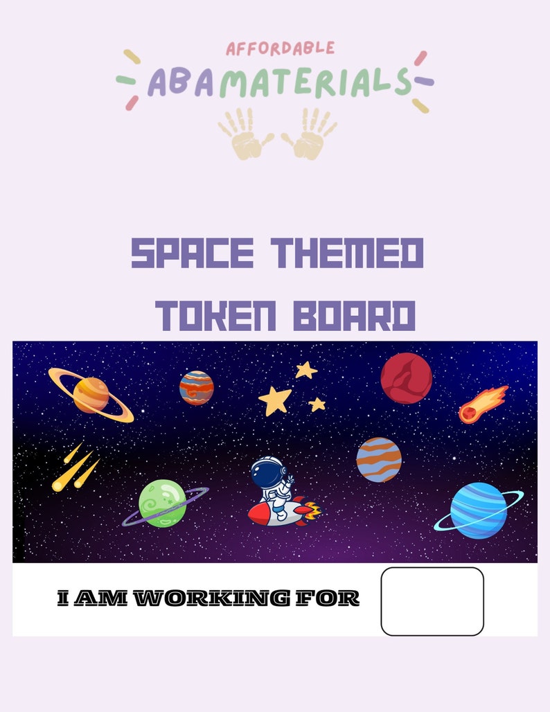 Space Themed Token Board, Token Economy Token System Reward Board ...