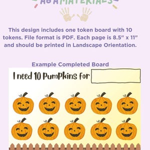Spooky Halloween Pumpkin 10 Pc Printable Token Economy System Halloween ...
