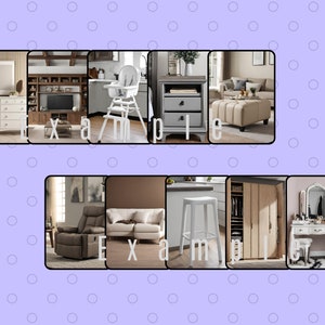 Furniture Flashcards - 20 Printable Furniture Flashcards for Kids Flash ...