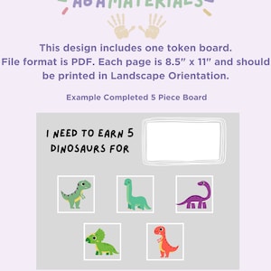 Dinosaur Themed Token Board, Token Economy Token System Reward Board ...