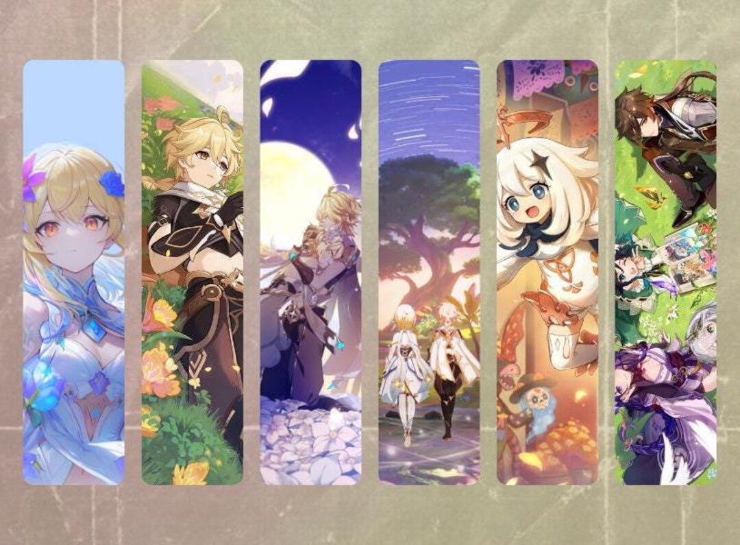 Genshin Impact Bookmarks Fanmade - Etsy
