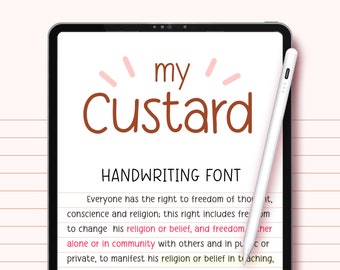 Handwritten Font Goodnotes Simple Font Study Digital Note Cute Font ...