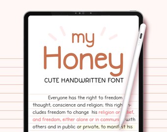 Handwritten Font Goodnotes Simple Font Study Digital Note Cute Font ...