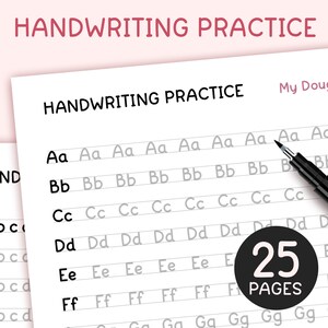 Cute Handwriting Practice Sheet, Neat Handwriting Workbook, Cute Hand ...