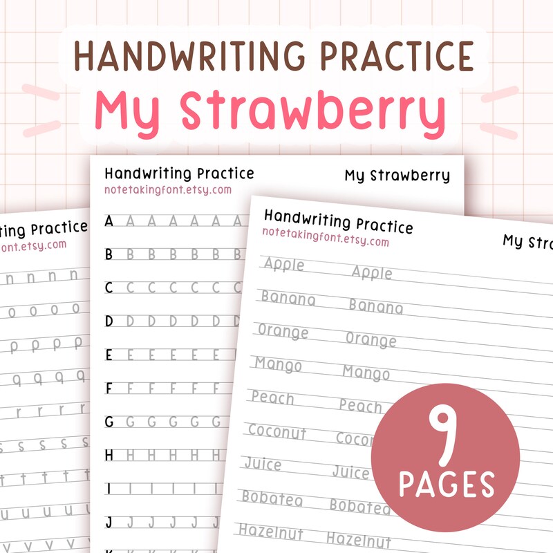 Calligraphy Practice Sheets - Etsy