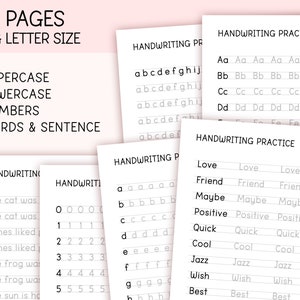 Cute Handwriting Practice Sheet, Neat Handwriting Workbook, Cute Hand ...