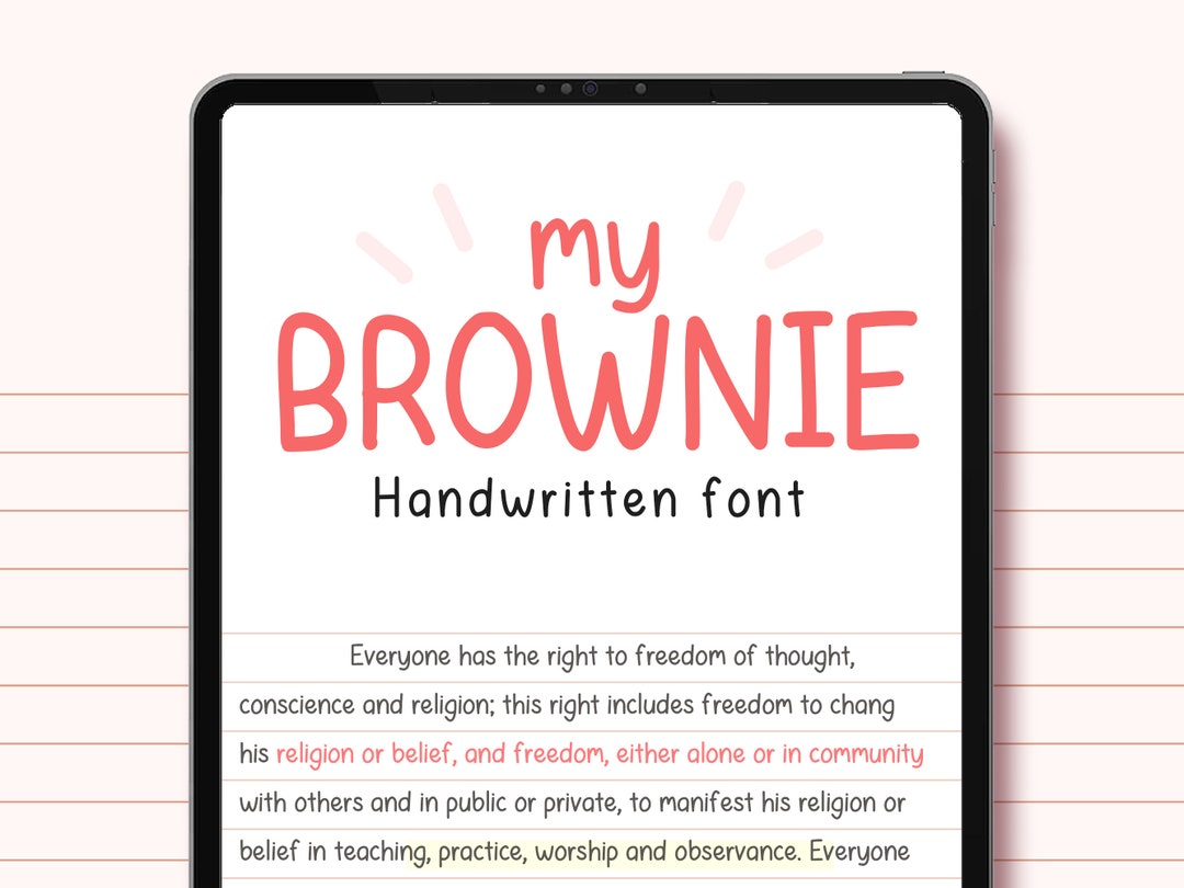 Handwritten Font Goodnotes Simple Font Study Digital Note Cute Font ...