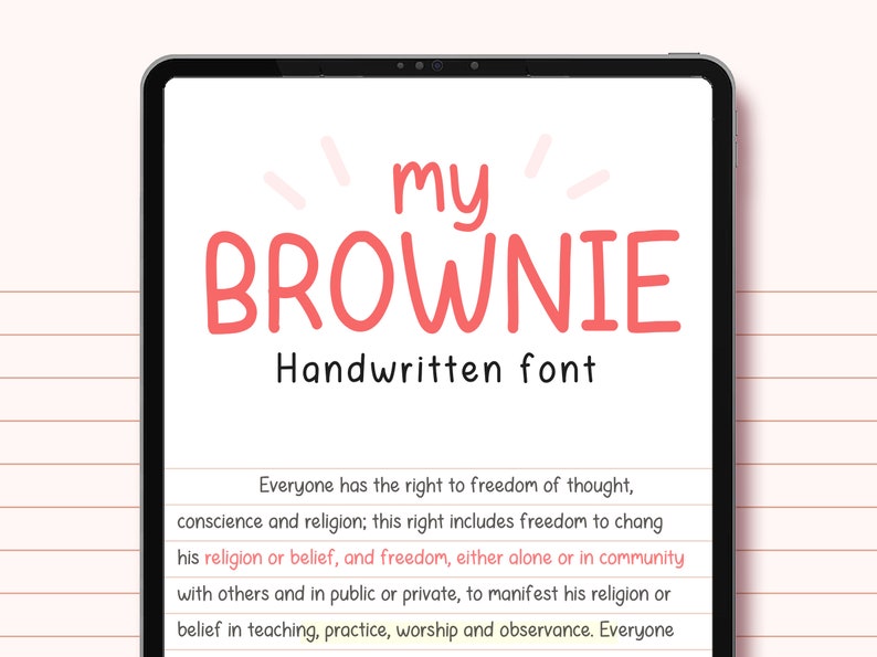 Handwritten Font Goodnotes Simple Font Study Digital Note Cute Font ...