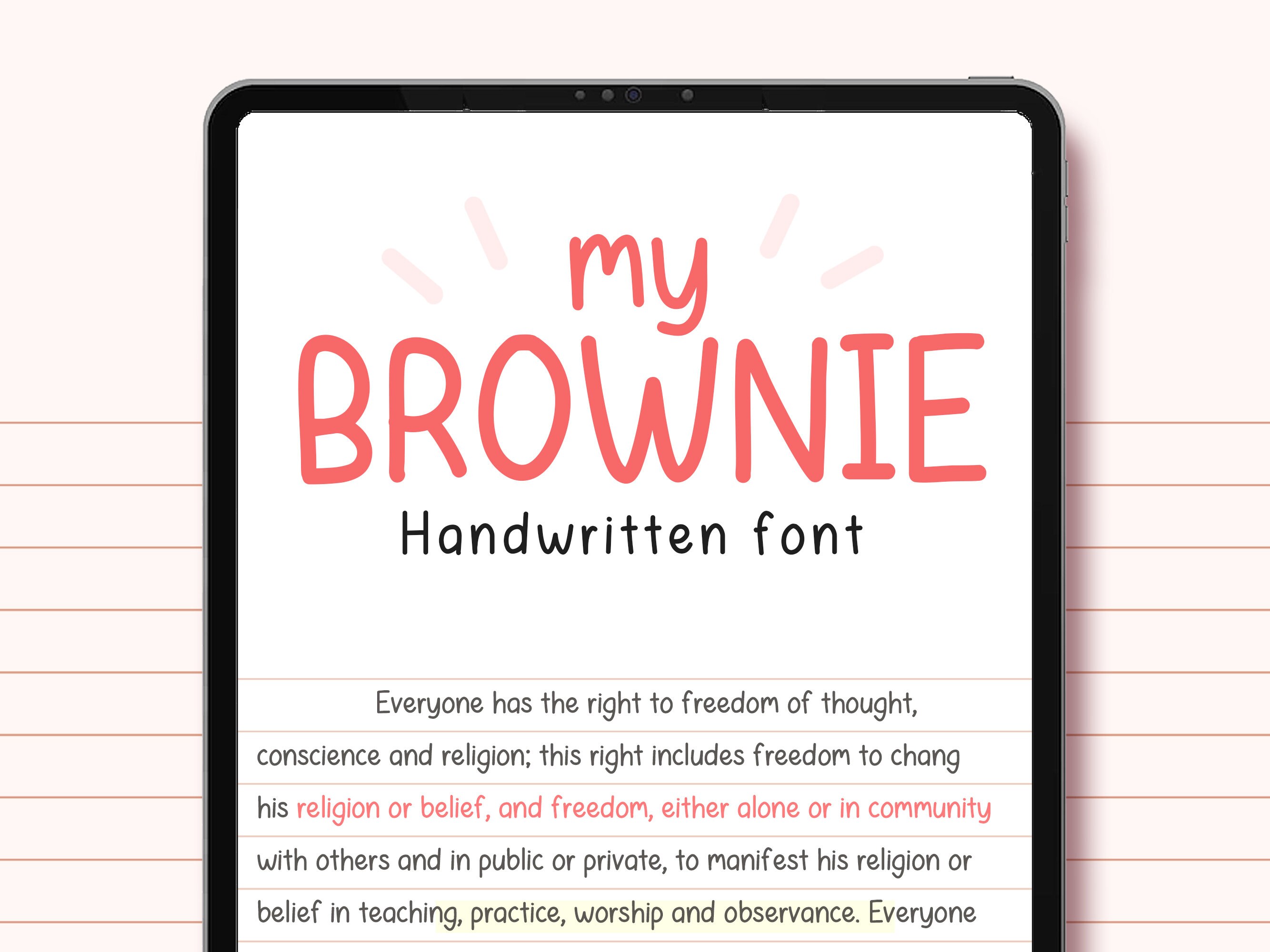 Handwritten Font Goodnotes Simple Font Study Digital Note Cute Font ...