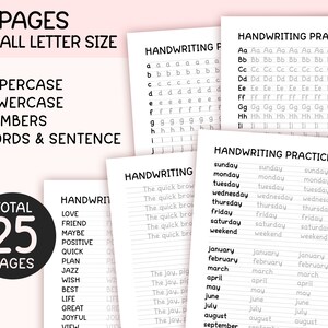 Cute Handwriting Practice Sheet, Neat Handwriting Workbook, Cute Hand ...