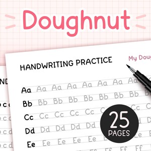 Cute Handwriting Practice Sheet, Neat Handwriting Workbook, Cute Hand ...