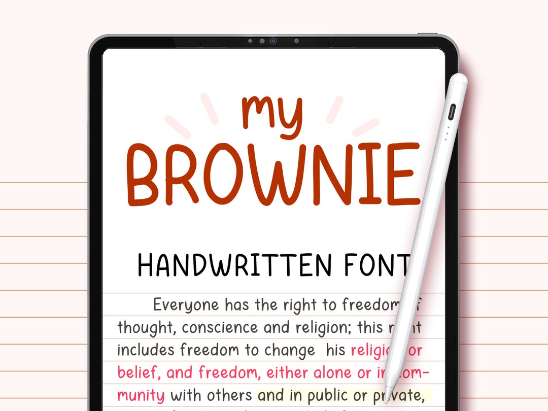 Handwritten Font Goodnotes Simple Font Study Digital Note Cute Font ...