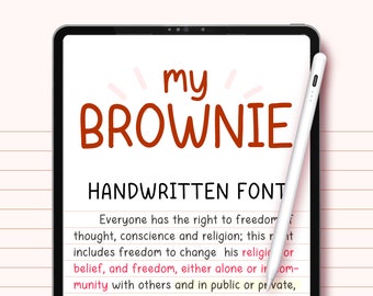 Handwritten Font Goodnotes Simple Font Study Digital Note Cute Font ...