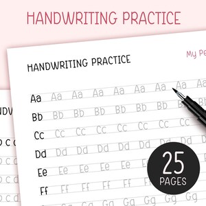 Cute Handwriting Practice Sheet, Neat Handwriting Workbook, Cute Hand ...
