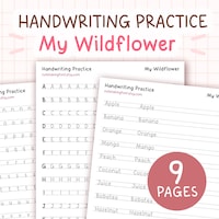 Cute Handwriting Practice Sheet, Neat Handwriting Workbook, Cute Hand ...