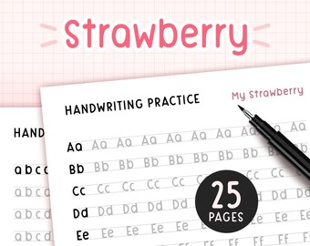 Cute Handwriting Practice Sheet, Neat Handwriting Workbook, Cute Hand ...