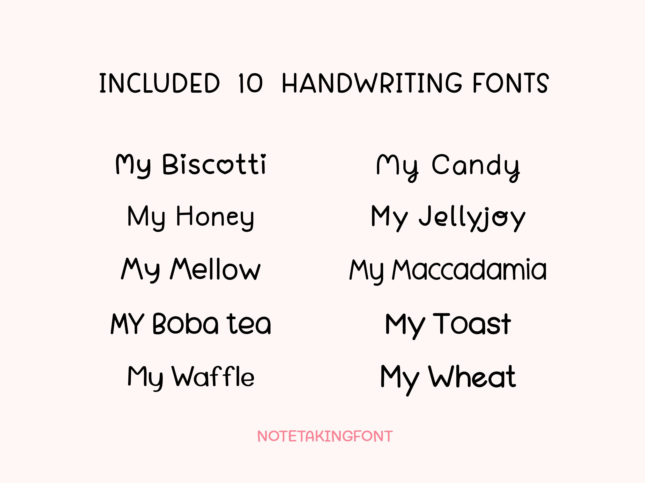 10 Bubble Font Bundle Handwritten Font Goodnotes Simple Font Study Font ...