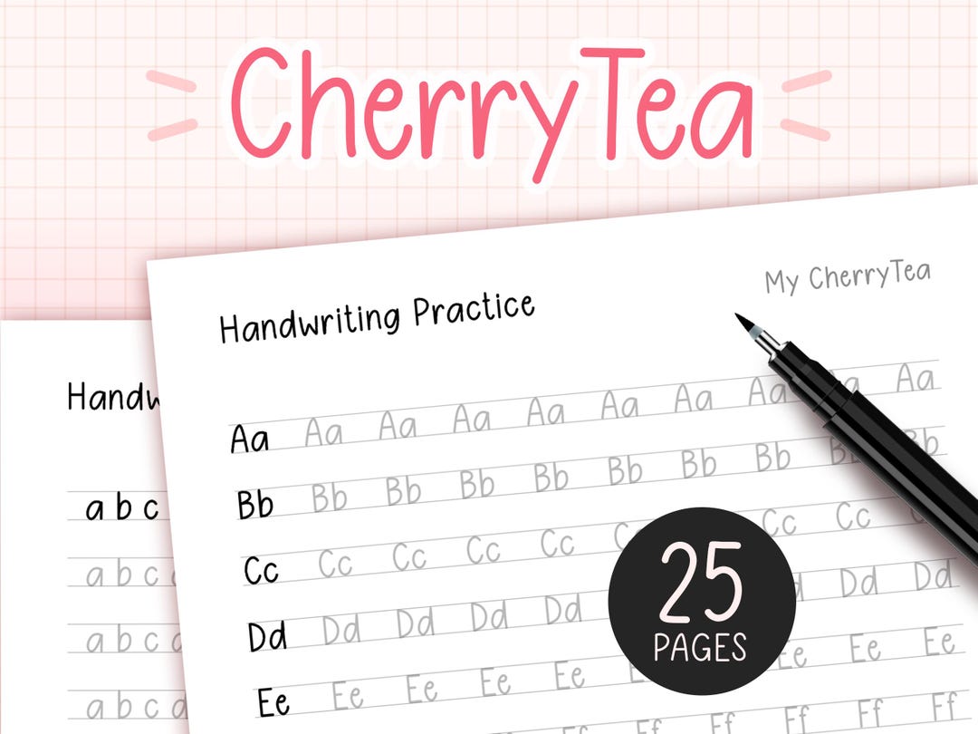 Cute Handwriting Practice Sheet, Neat Handwriting Workbook, Cute Hand ...