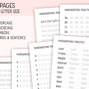 Cute Handwriting Practice Sheet, Neat Handwriting Workbook, Cute Hand ...