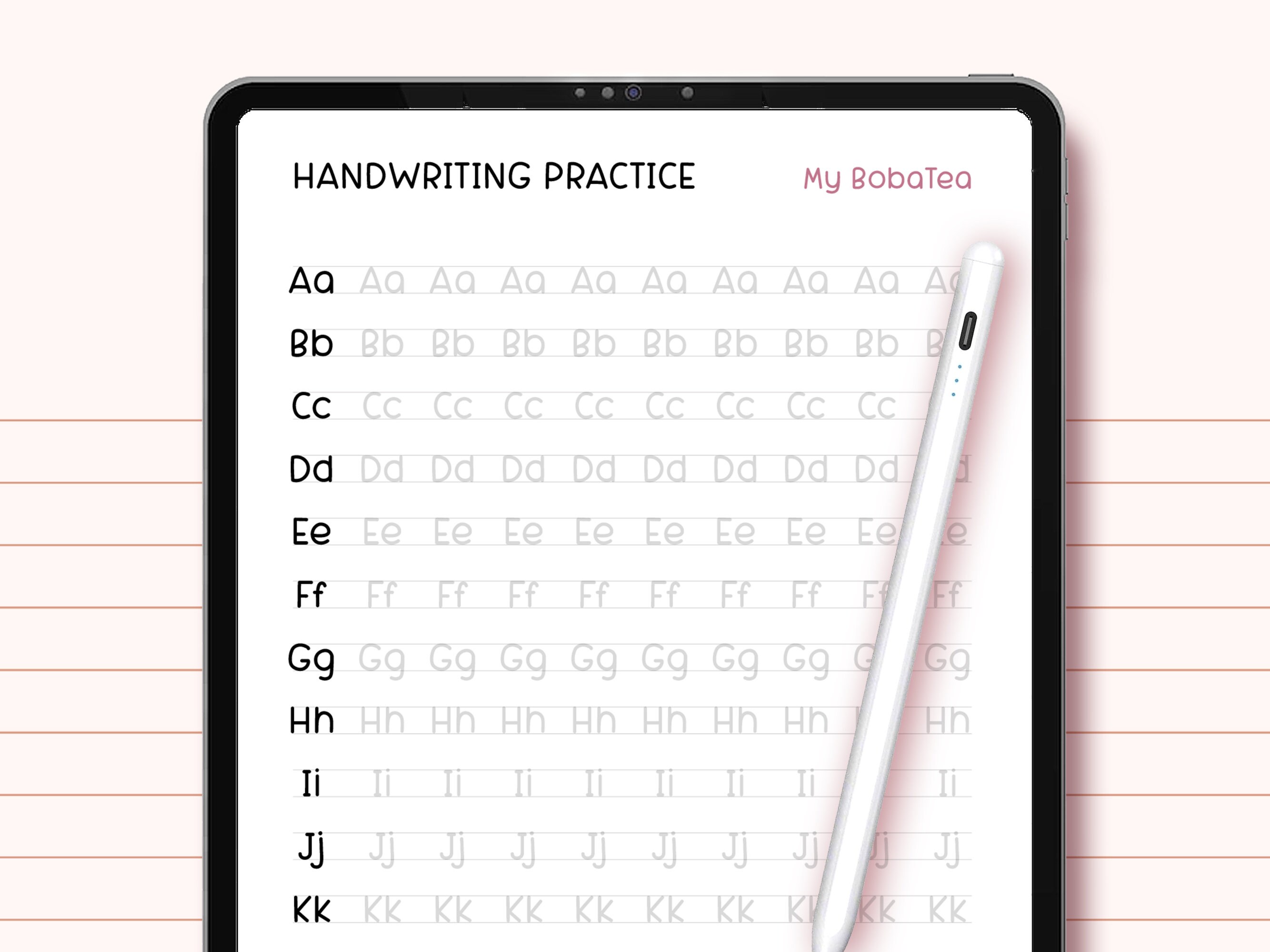 Cute Handwriting Practice Sheet, Neat Handwriting Workbook, Cute Hand ...
