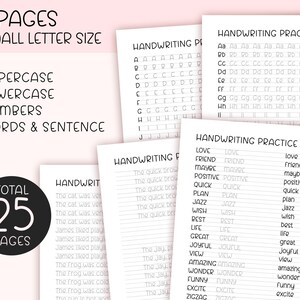 Cute Handwriting Practice Sheet, Neat Handwriting Workbook, Cute Hand ...