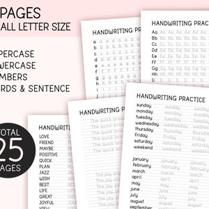 Cute Handwriting Practice Sheet, Neat Handwriting Workbook, Cute Hand ...