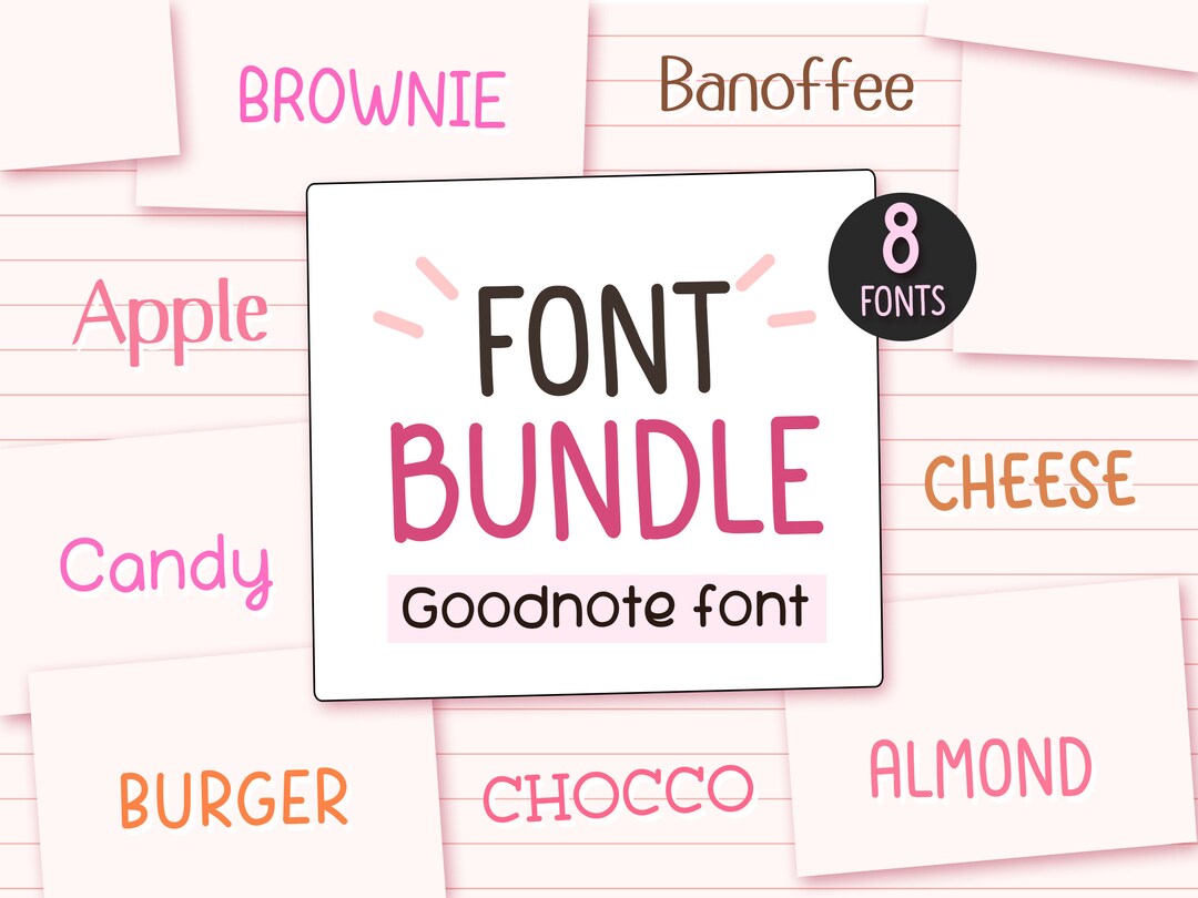 Font Bundle Handwritten Font Goodnotes Simple Font Study Digital Note ...
