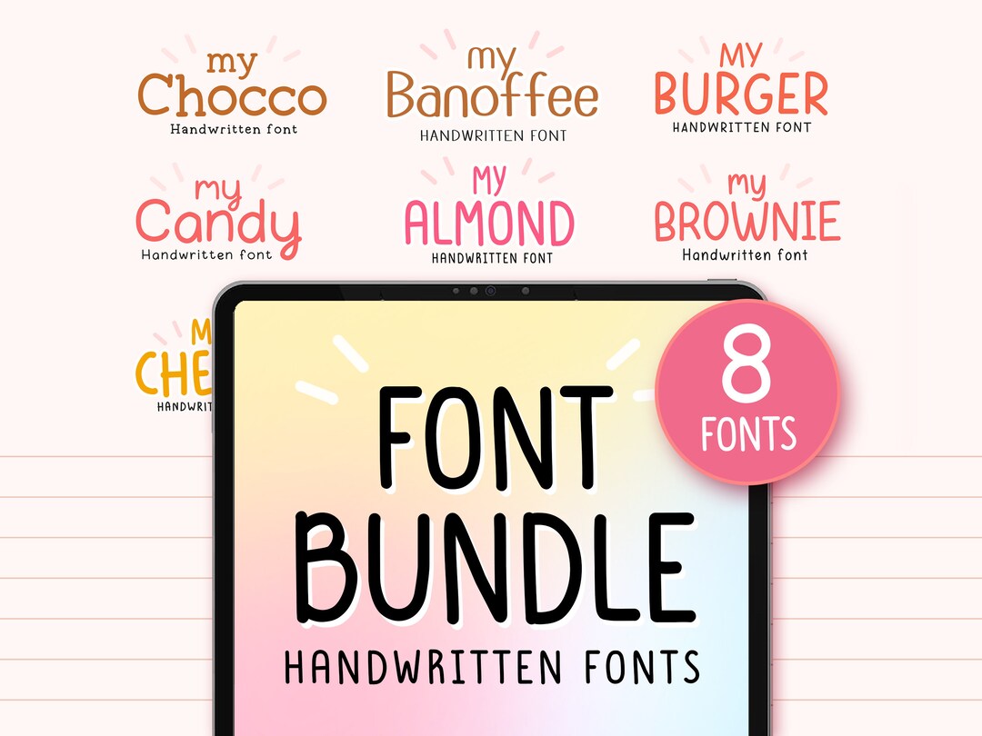 Font Bundle Handwritten Font Goodnotes Simple Font Study Digital Note ...