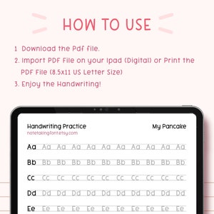 Neat Handwriting Workbook, Cute Hand Lettering Practice iPad Lettering ...
