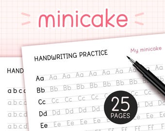 Cute Handwriting Practice Sheet, Neat Handwriting Workbook, Cute Hand ...