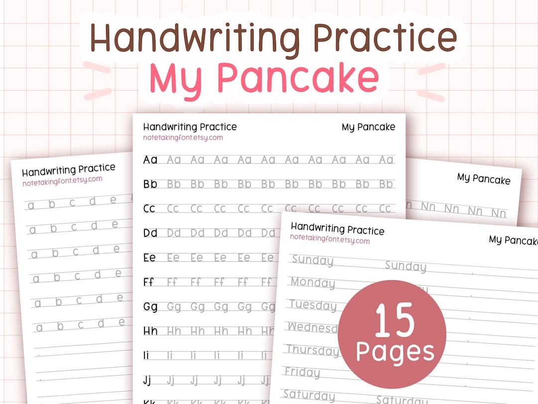 Neat Handwriting Workbook, Cute Hand Lettering Practice iPad Lettering ...