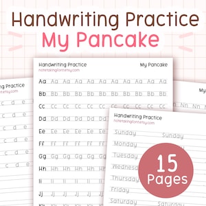 Neat Handwriting Workbook, Cute Hand Lettering Practice iPad Lettering ...