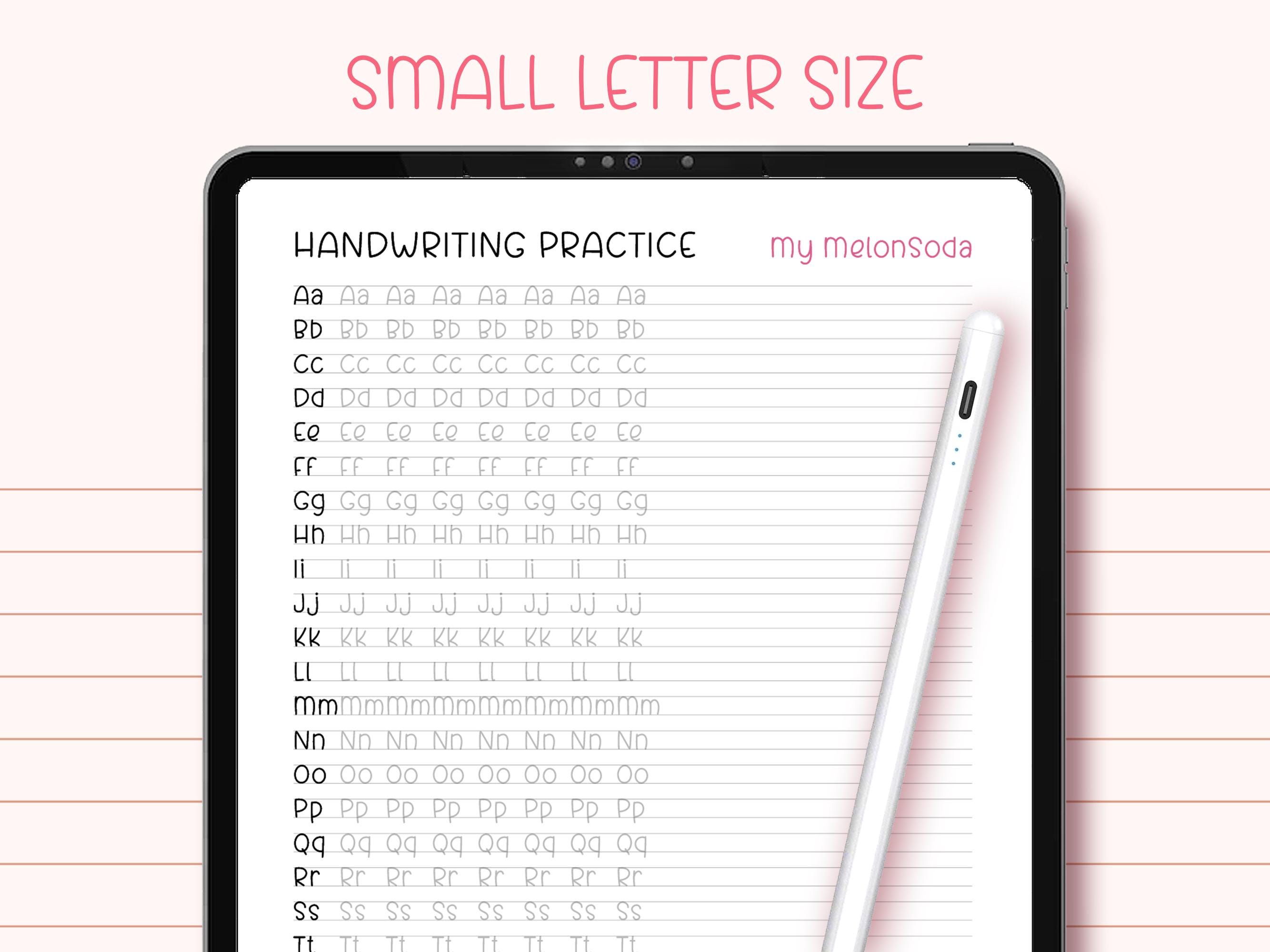 Cute Handwriting Practice Sheet, Neat Handwriting Workbook, Cute Hand ...