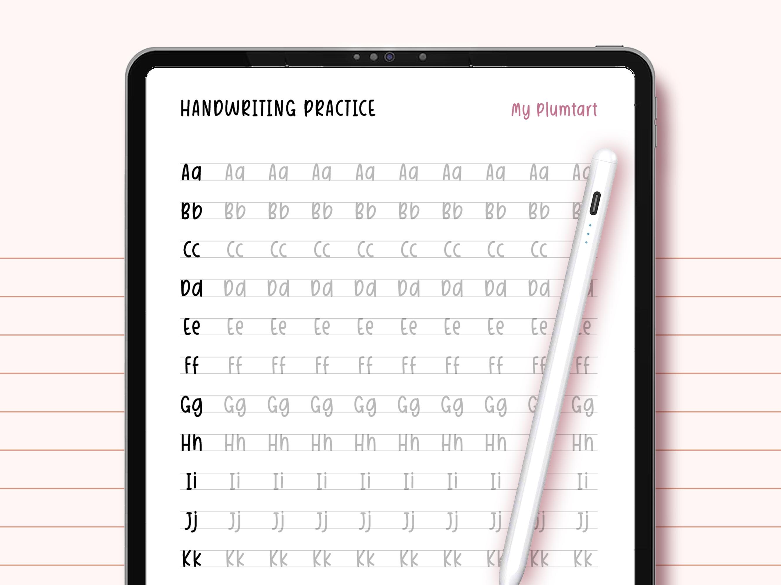 Cute Handwriting Practice Sheet, Neat Handwriting Workbook, Cute Hand ...