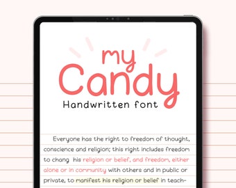 Simple Aesthetic Skinny Handwritten Font Digital Planner Student Note ...