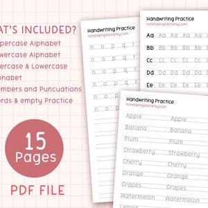 Neat Handwriting Workbook, Cute Hand Lettering Practice iPad Lettering ...