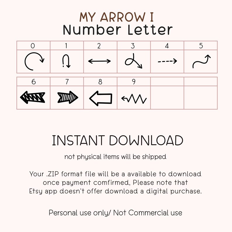 Arrow Doodle Font Arrow Dingbats Font Cute Arrows Font Cute - Etsy