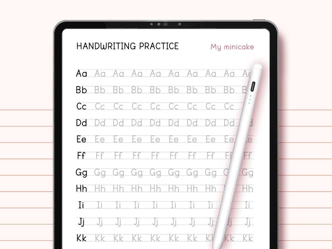 Cute Handwriting Practice Sheet, Neat Handwriting Workbook, Cute Hand ...