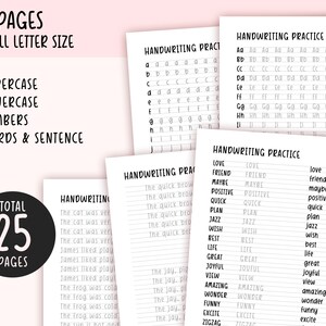 Cute Handwriting Practice Sheet, Neat Handwriting Workbook, Cute Hand ...