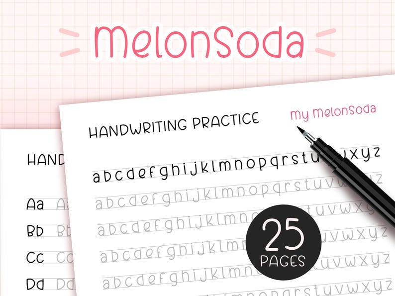 Cute Handwriting Practice Sheet, Neat Handwriting Workbook, Cute Hand ...
