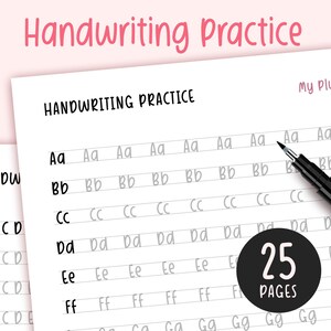 Cute Handwriting Practice Sheet, Neat Handwriting Workbook, Cute Hand ...