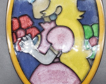 Princess Peach Stained Glass Window Bundle PNG Color/black & White ...