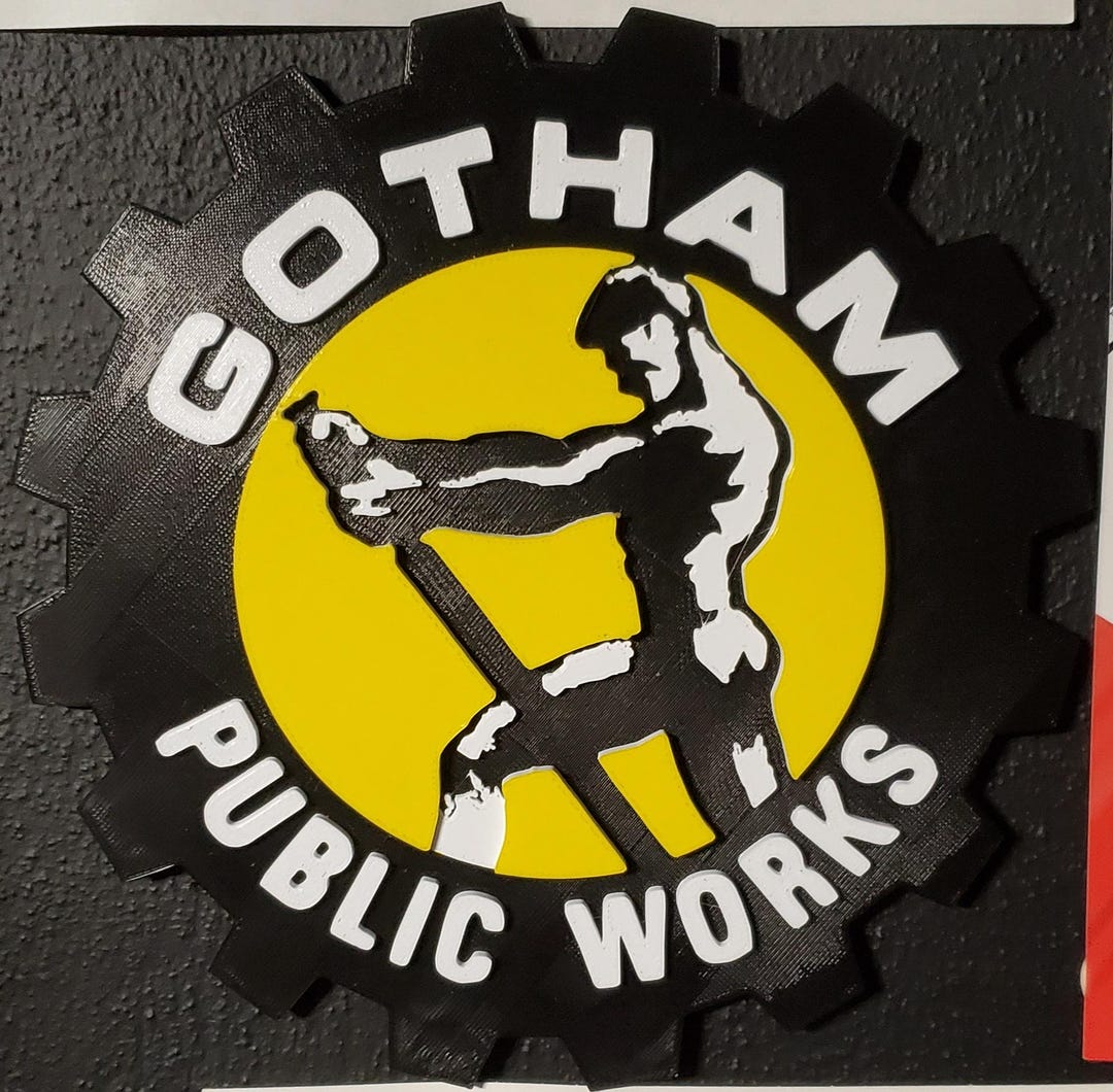 Gotham Public Works 3d Print Sign Bat Returns - Etsy