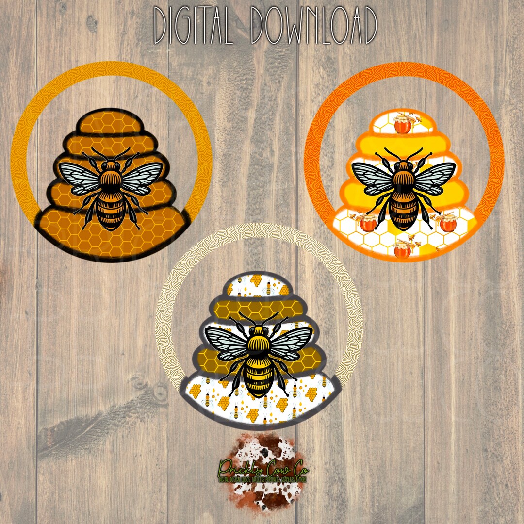 Beehive Hunny Comb Sublimation Earring Design-digital Download-bees-buzz-leather-save the Bees ...