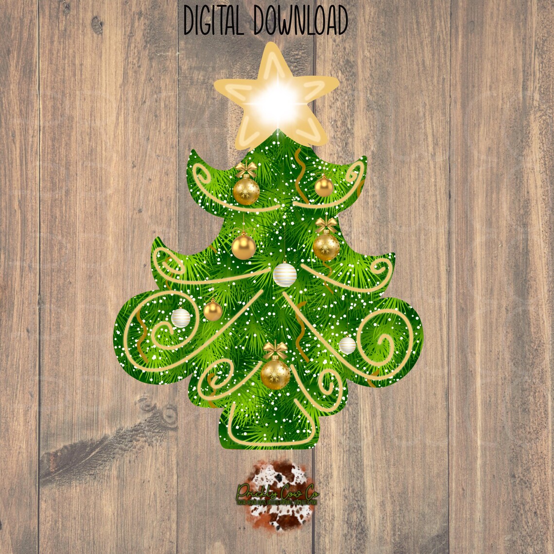 Sublimation Christmas Glittery Gorgeous Tree-digital Download-christmas ...