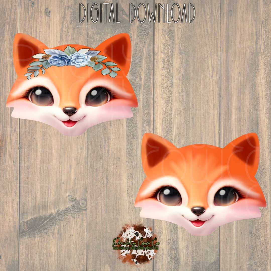 Cute Baby Fox Sublimation Night Light Design-digital Download-flowers ...