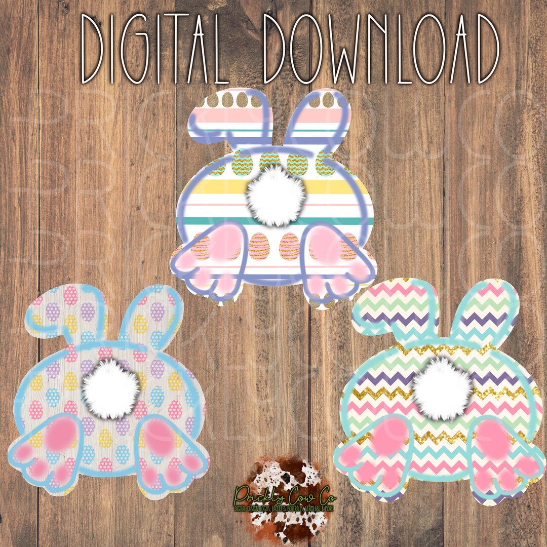 Squishy Colorful Cute Bunny but With Print Sublimation Earring PNG ...